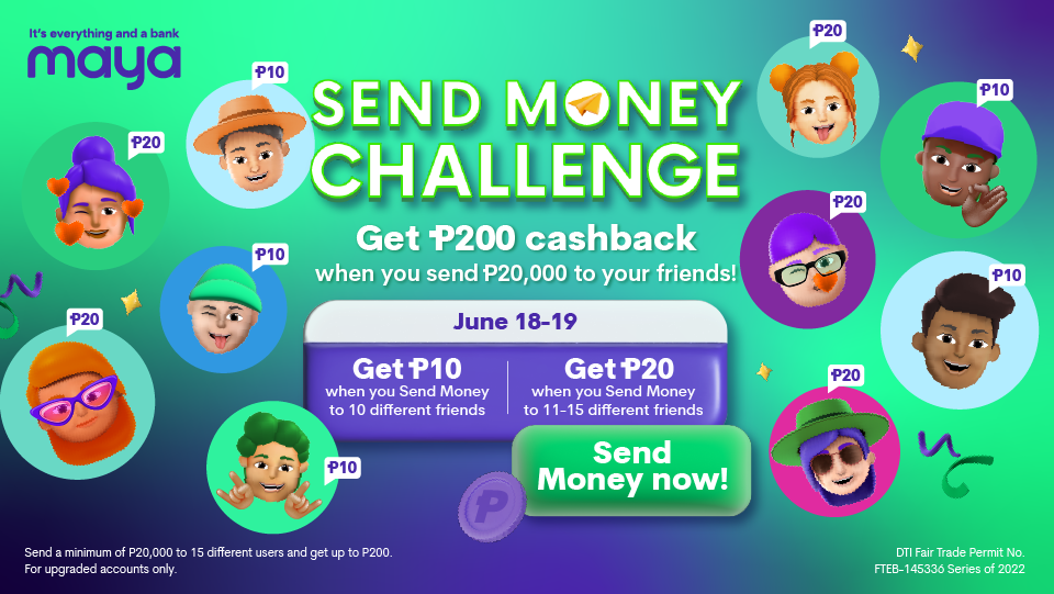 Earn up to P200 when you Send Money!